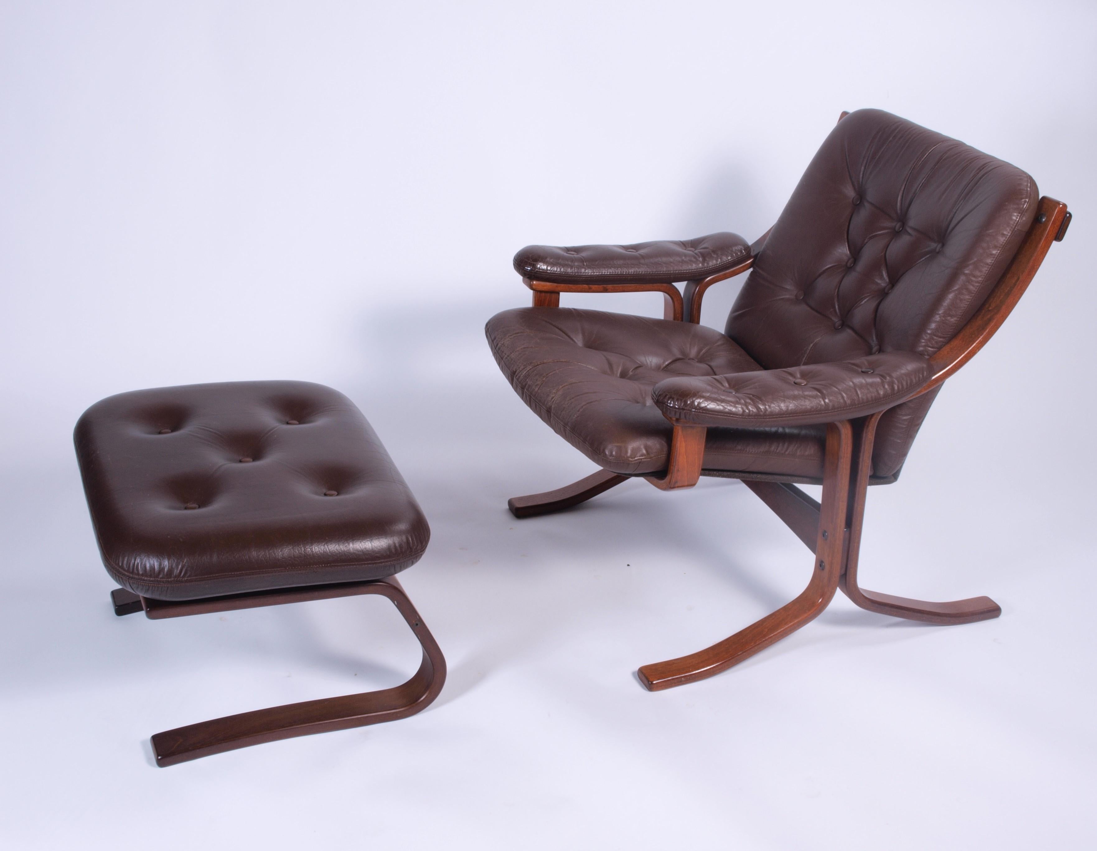 Norwegian Cantilever Easy Chair Leather, Jon Hjortdal, Velledalen ...