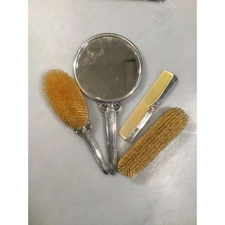 Norwegian Dressing Set Silver with Enamel Decoration '4 Pcs' Thune For ...