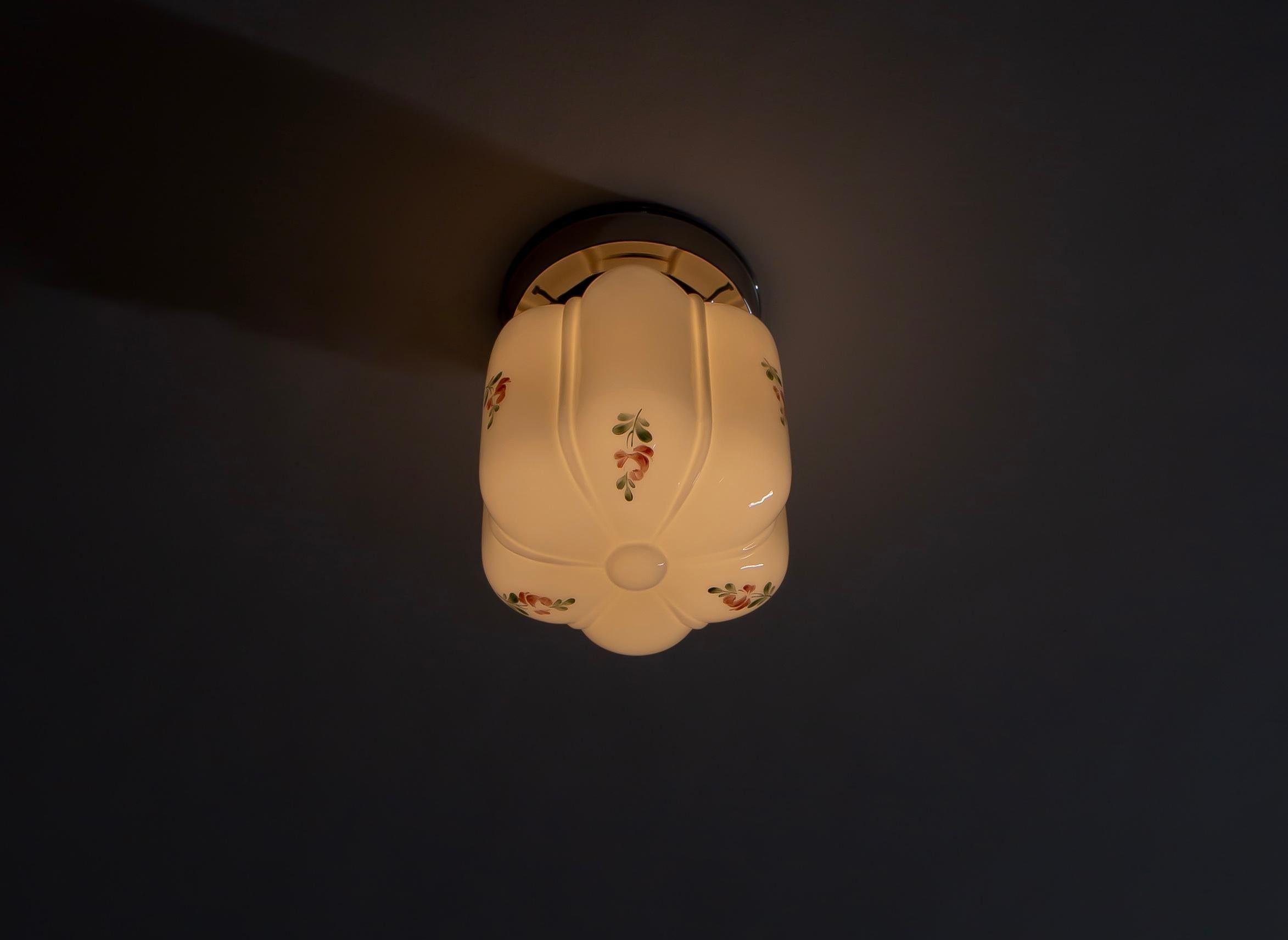 Norwegian Functionalist Flush Mount Ceiling Light, 1950s For Sale at ...