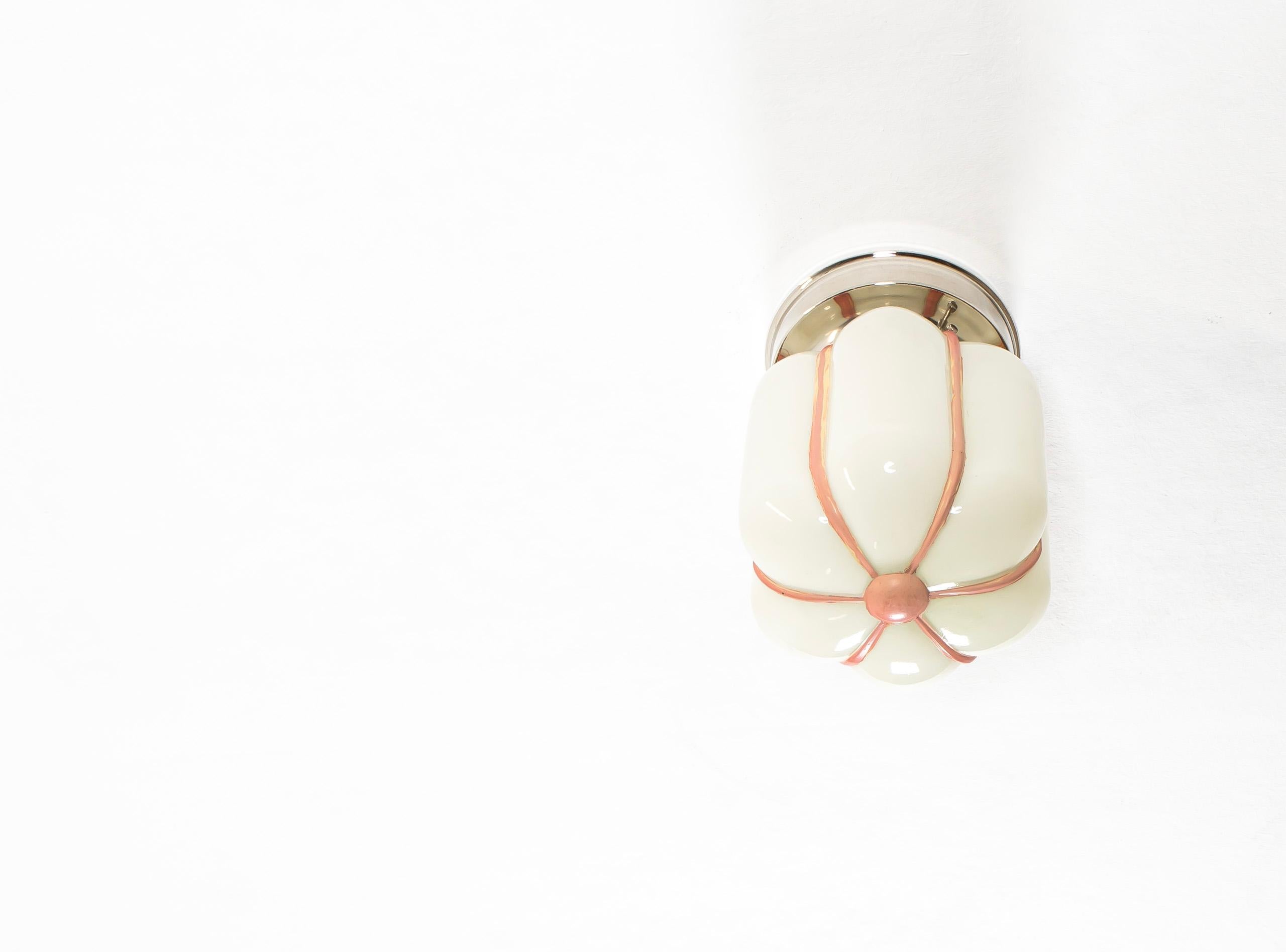 Norwegian Functionalist Flush Mount Ceiling Light, 1950s at 1stDibs