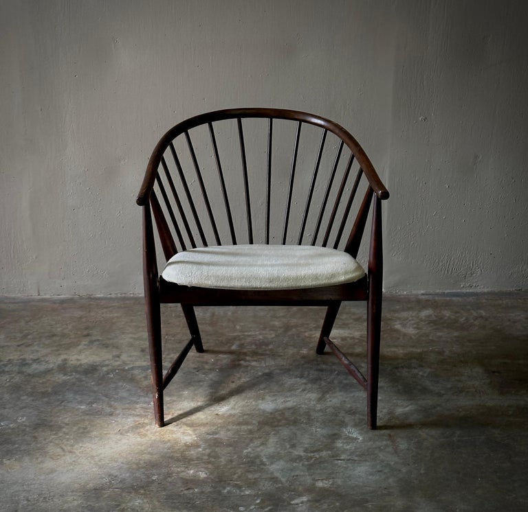 Norwegian Midcentury Wooden Chair For Sale at 1stDibs