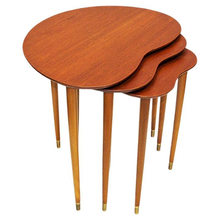 Norwegian Midcentury Round Table by Hermann Bongard for PLUS, 1960s For ...