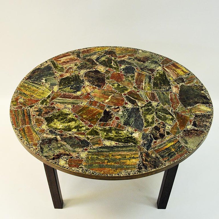 Midcentury Stone table Conglo by Erling Viksjø and Odd Tandberg 1960s ...