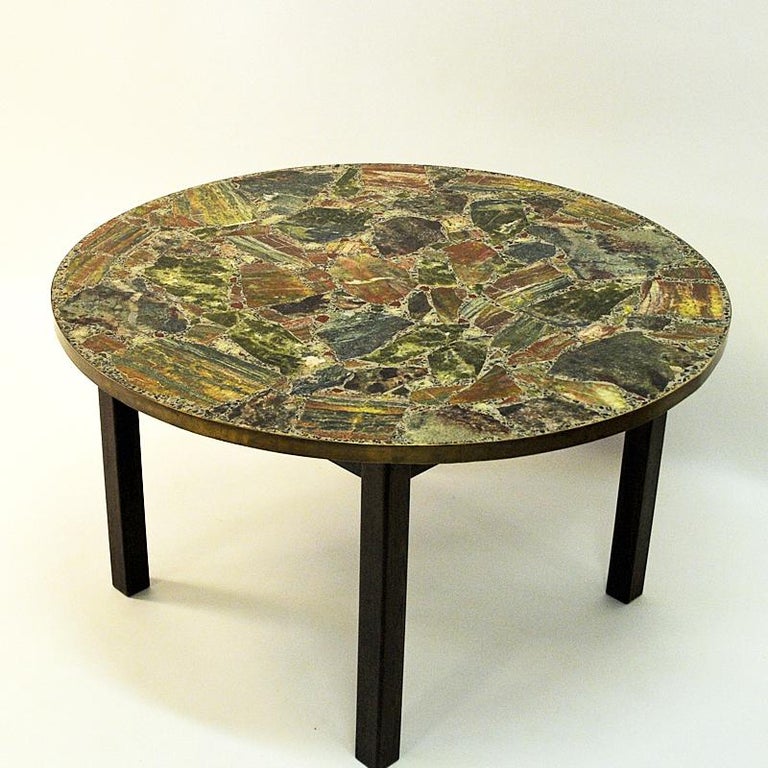 Midcentury Stone table Conglo by Erling Viksjø and Odd Tandberg 1960s ...