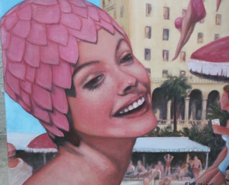 Noted Florida Artist Jay Fleming Oil of Divers For Sale at 1stDibs