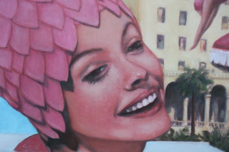 Noted Florida Artist Jay Fleming Oil of Divers For Sale at 1stDibs