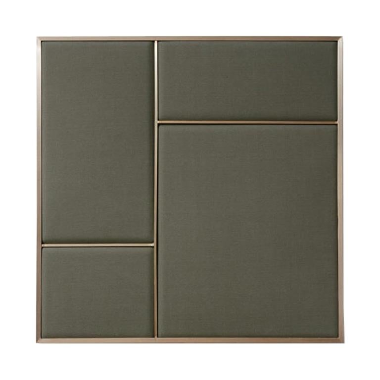 Nouveau Medium Pin Board in Oyster Grey and Brass Frame by All The Way ...