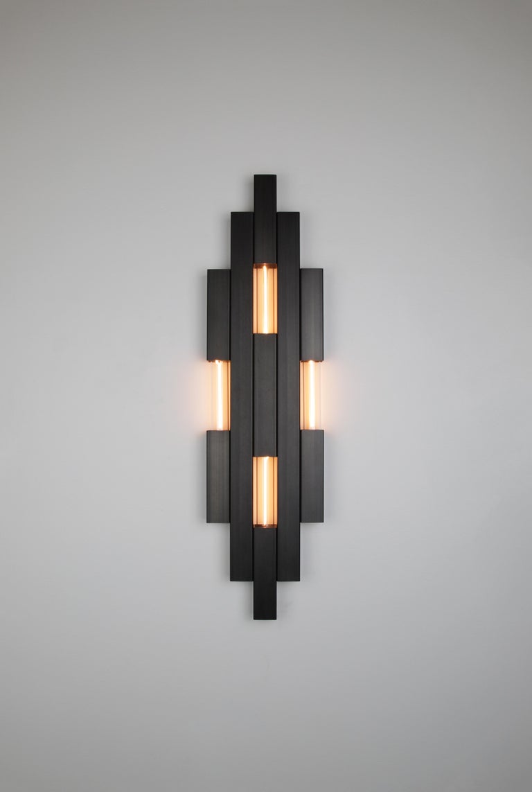 Daikon Modern Nouveau Wall Light Sconce in Steel For Sale at 1stDibs
