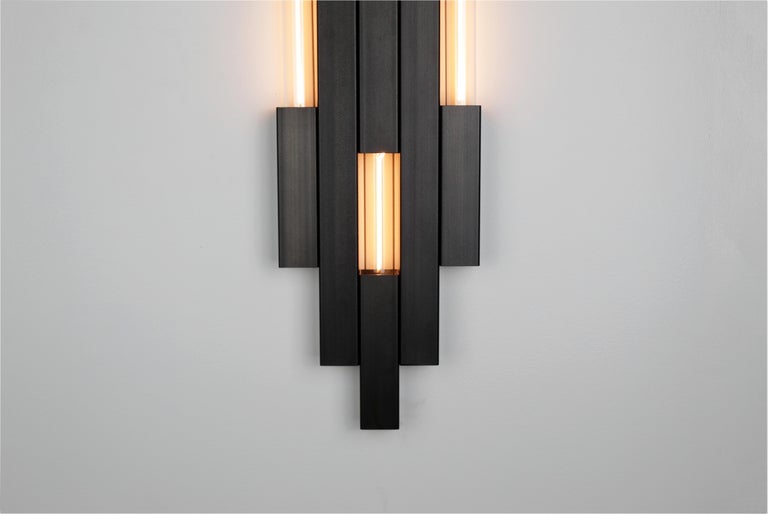 Daikon Modern Nouveau Wall Light Sconce in Steel For Sale at 1stDibs