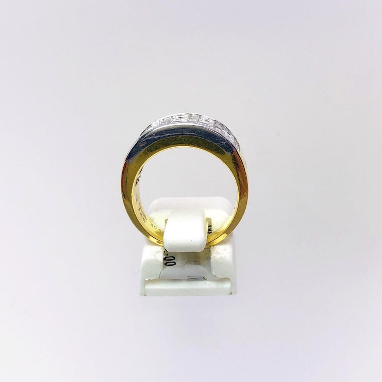 Nova 18KT Gold and Platinum 2.59 Carat Princess and Baguette Cut ...