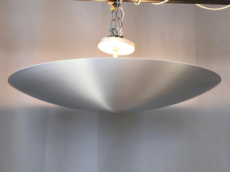Nova Industries Large Spun Aluminum Saucer Pendant Ceiling Light at ...