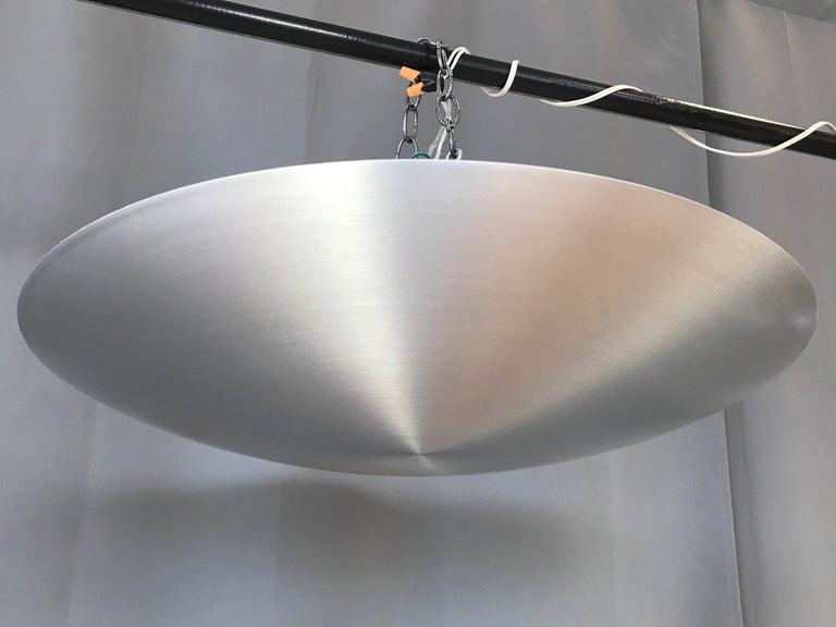 Nova Industries Large Spun Aluminum Saucer Pendant Ceiling Light at ...