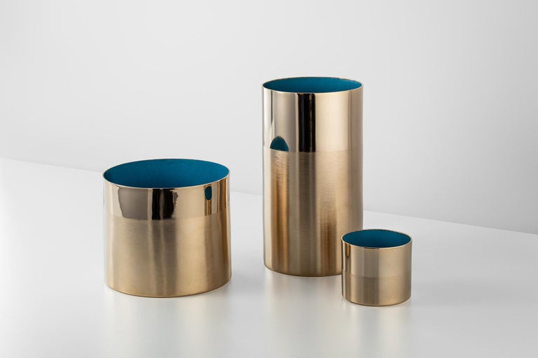 Novae, Copper Vase with an Enamelled Interior and Galvanized Exterior ...