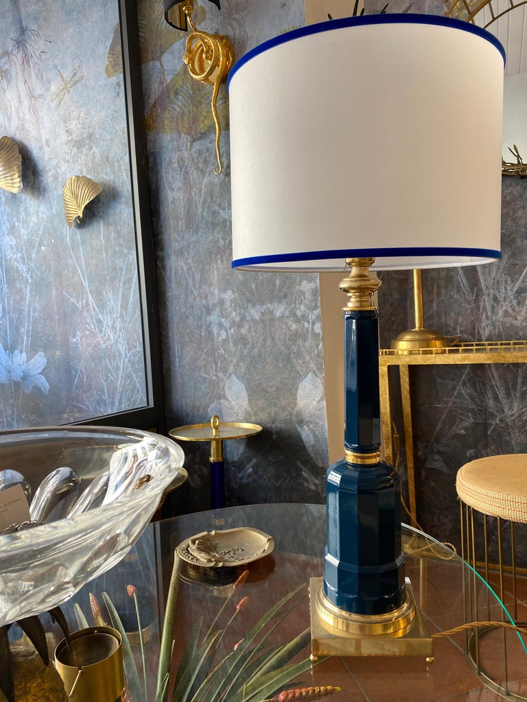 Jacaranda greenish blue table lamp For Sale at 1stDibs