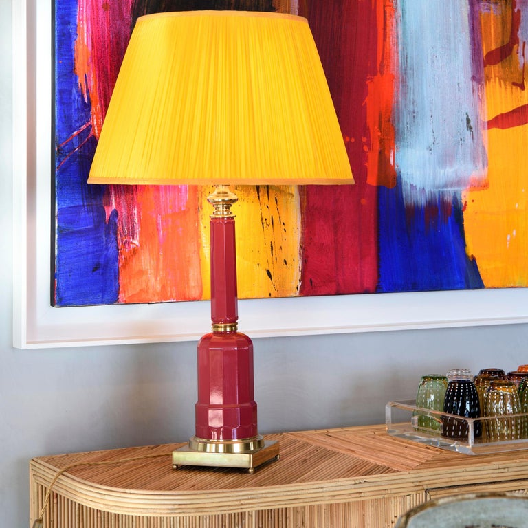 Jacaranda strawberry red table lamp For Sale at 1stDibs