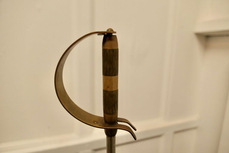 Novelty Brass Sword, Poker Set in Stand For Sale at 1stDibs