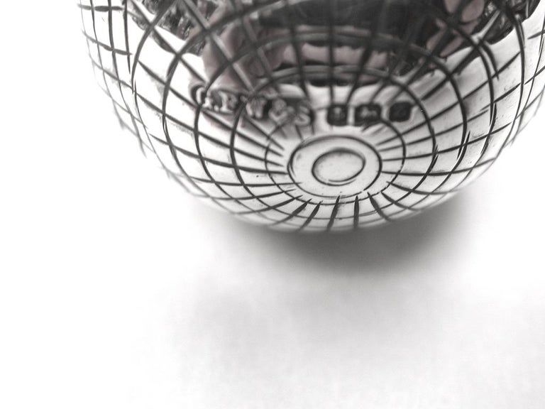 Novelty Silver Golf Ball with Clubs, Matchstriker, 1924, G F Westwood ...