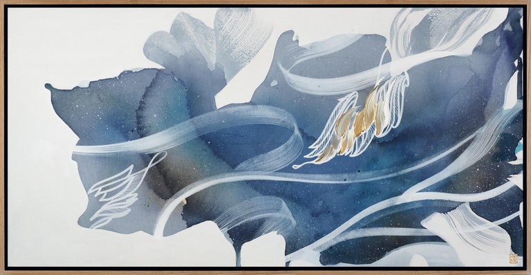 Novi Lim - Angel, Original Framed Signed Contemporary Abstract Painting ...