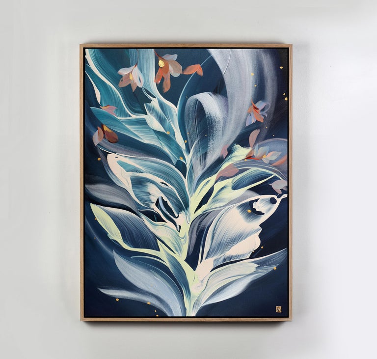 Novi Lim - Crystalline, Original Framed Signed Contemporary Abstract ...