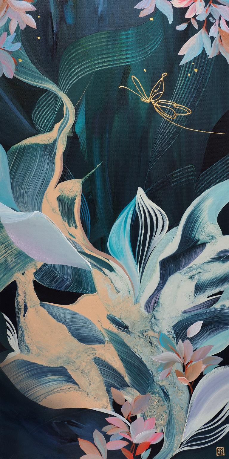 Novi Lim - In The Tropics, Original Framed Signed Contemporary Abstract ...