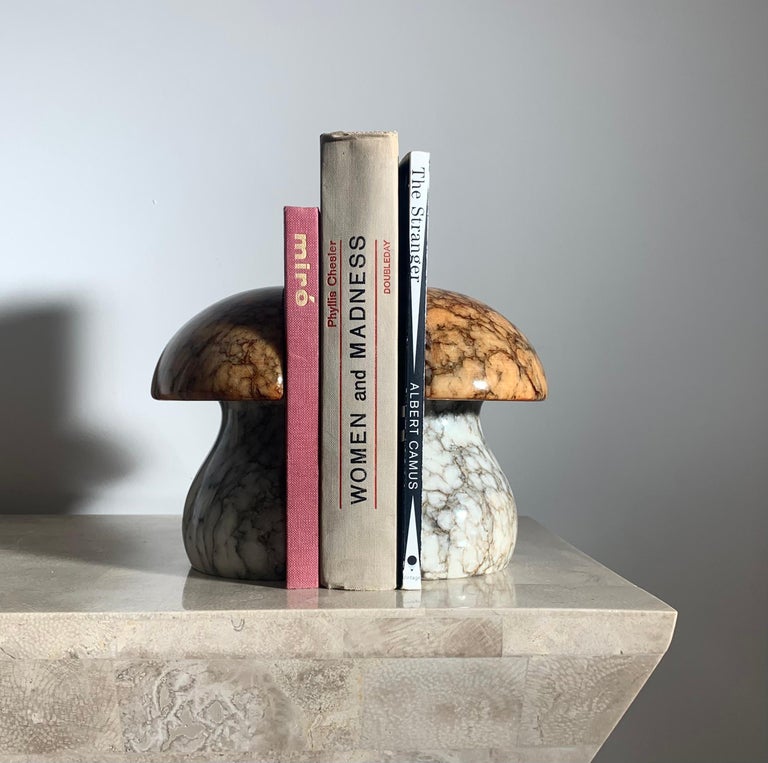 Noymer Marble Mushroom Bookends, 1960s at 1stDibs
