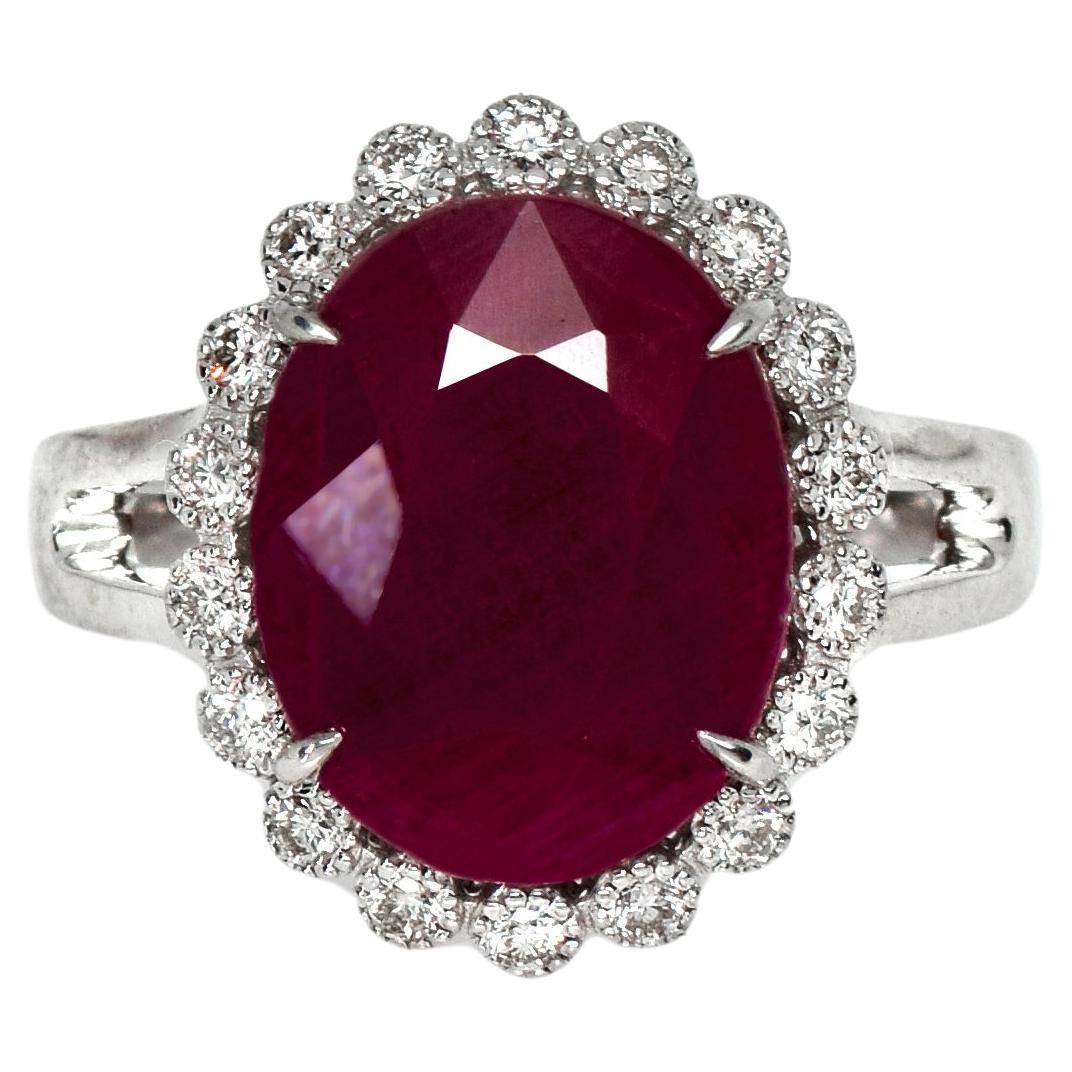 GRS 18K 2.06 ct Unheated Pigeon Blood Ruby Antique Art Deco Engagement ...