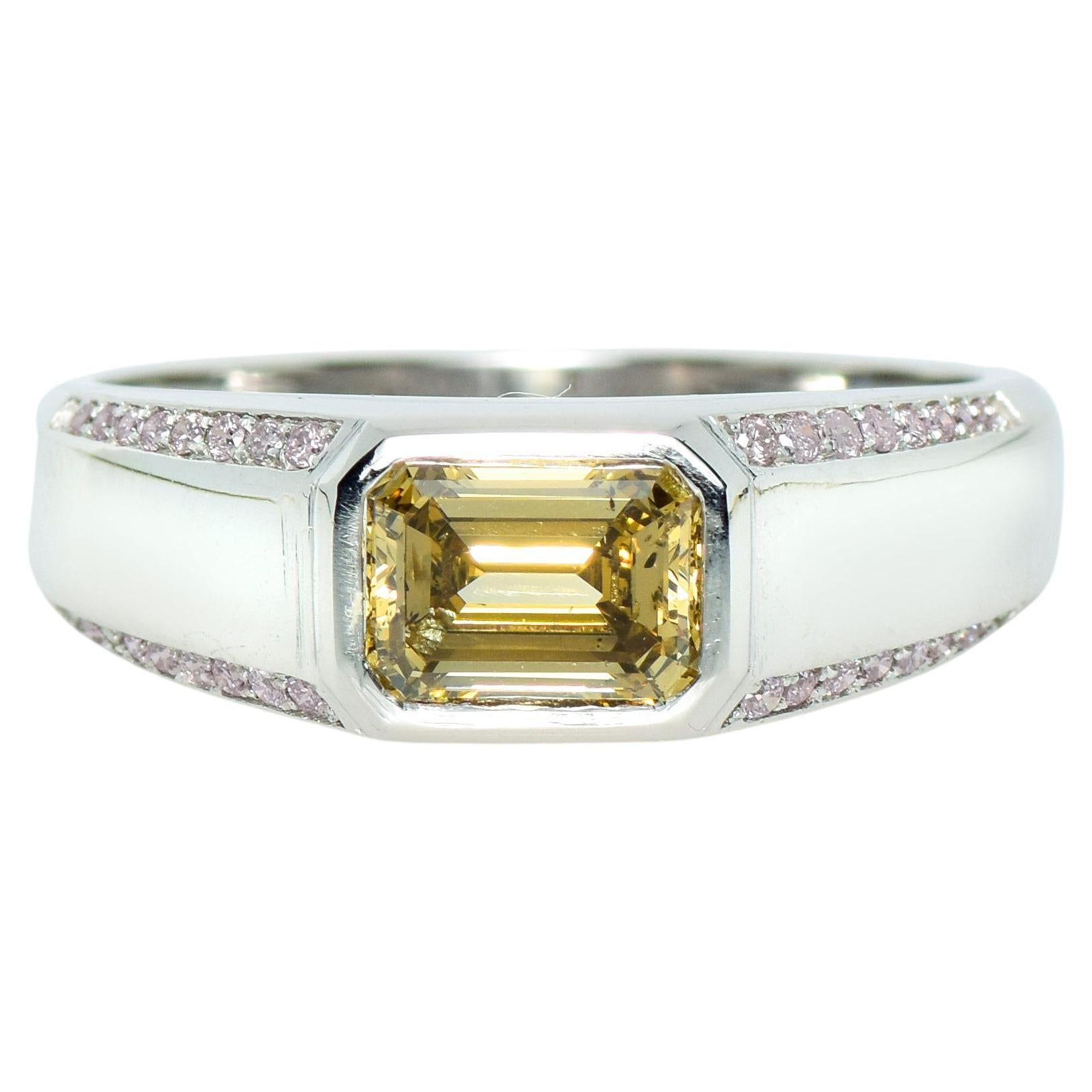 *NRP* IGI 18k 1.52 Ct Fancy Intense Brown&Pink Diamonds Antique ...