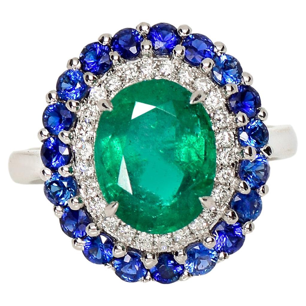 Sapphire and Diamond Ring Certified Heat-Only Art Deco For Sale at 1stDibs | art deco sapphire ring