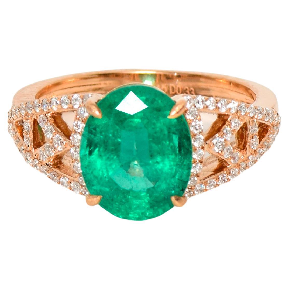 *Special* IGI 18k 7.37 Carat Colombia Emerald Art Deco Style Engagement ...