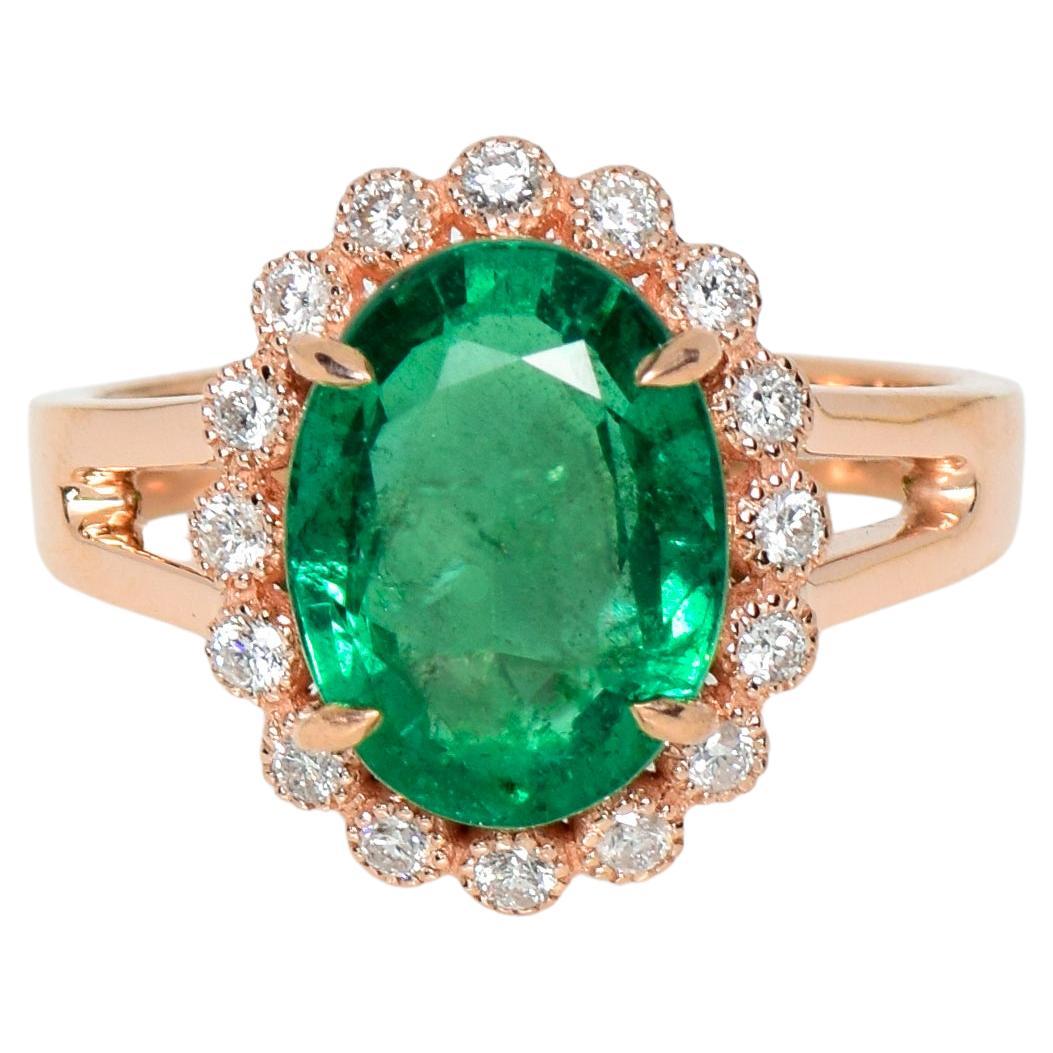 *Special* IGI 18k 7.37 Carat Colombia Emerald Art Deco Style Engagement ...