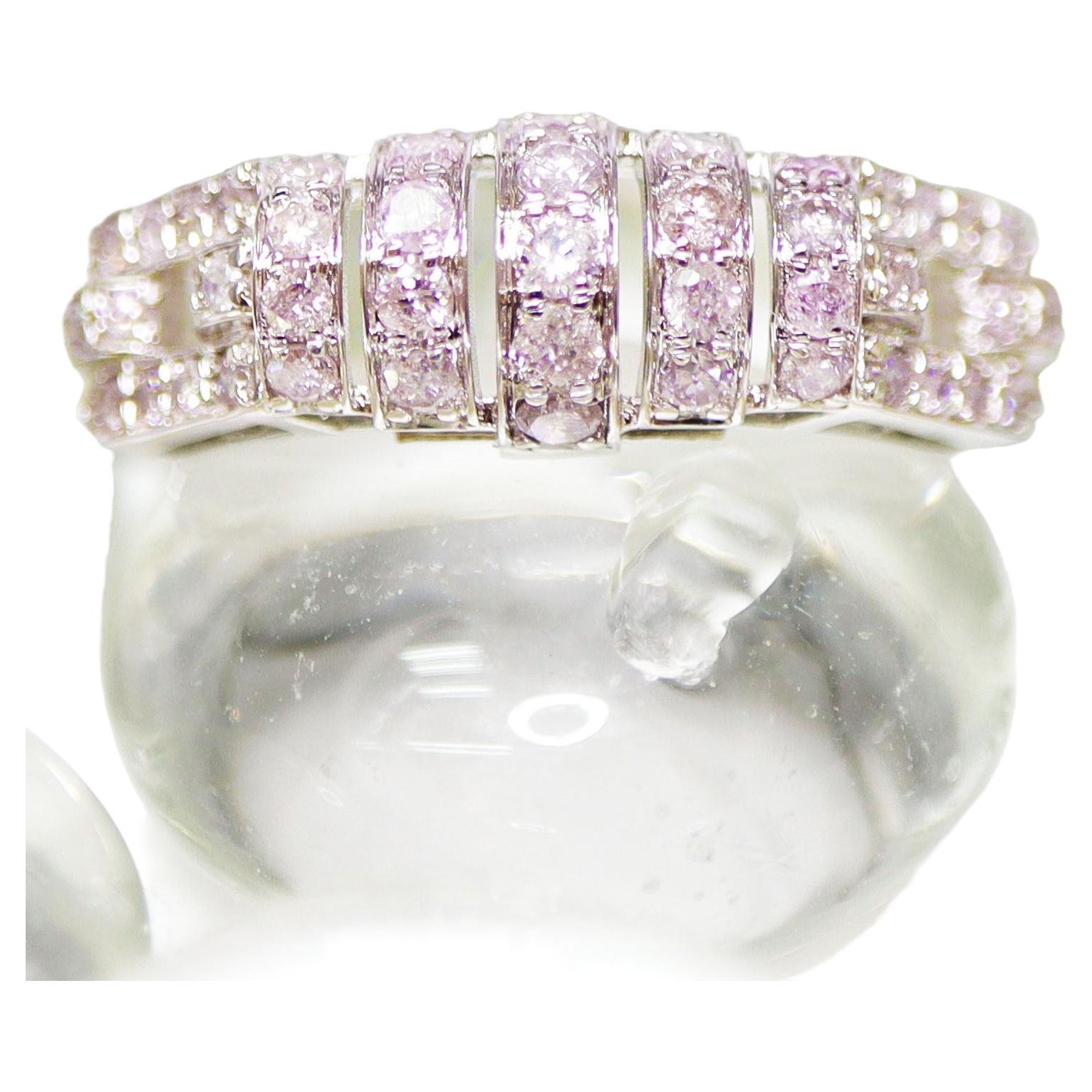 *NRP*IGI 14K 0.54 Ct Natural Pink Diamonds Garden Design Engagement Ring For Sale at 1stDibs