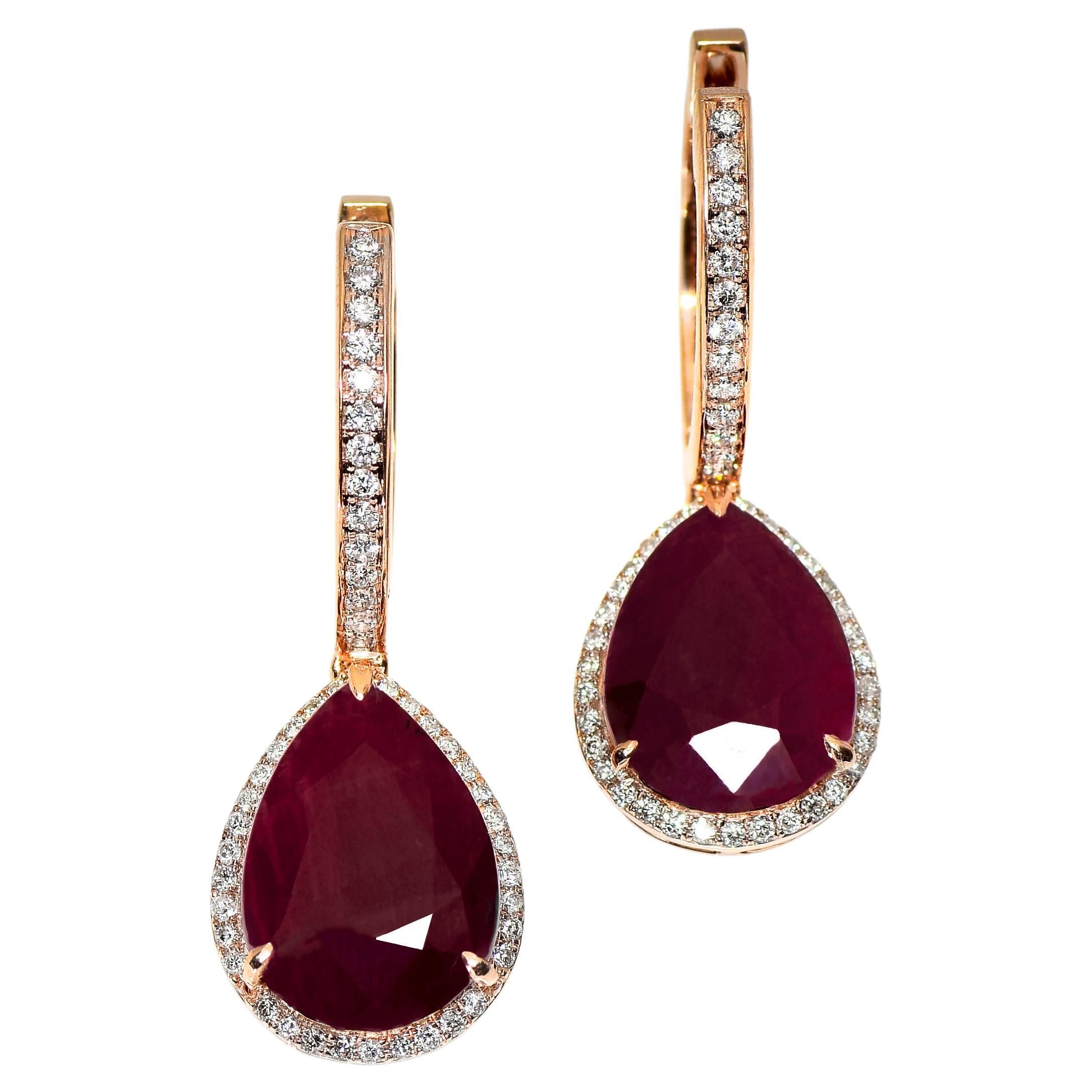 IGI 14K 20.50 Ct Emerald&Diamonds Antique Art Deco Style Hook Earrings For Sale at 1stDibs