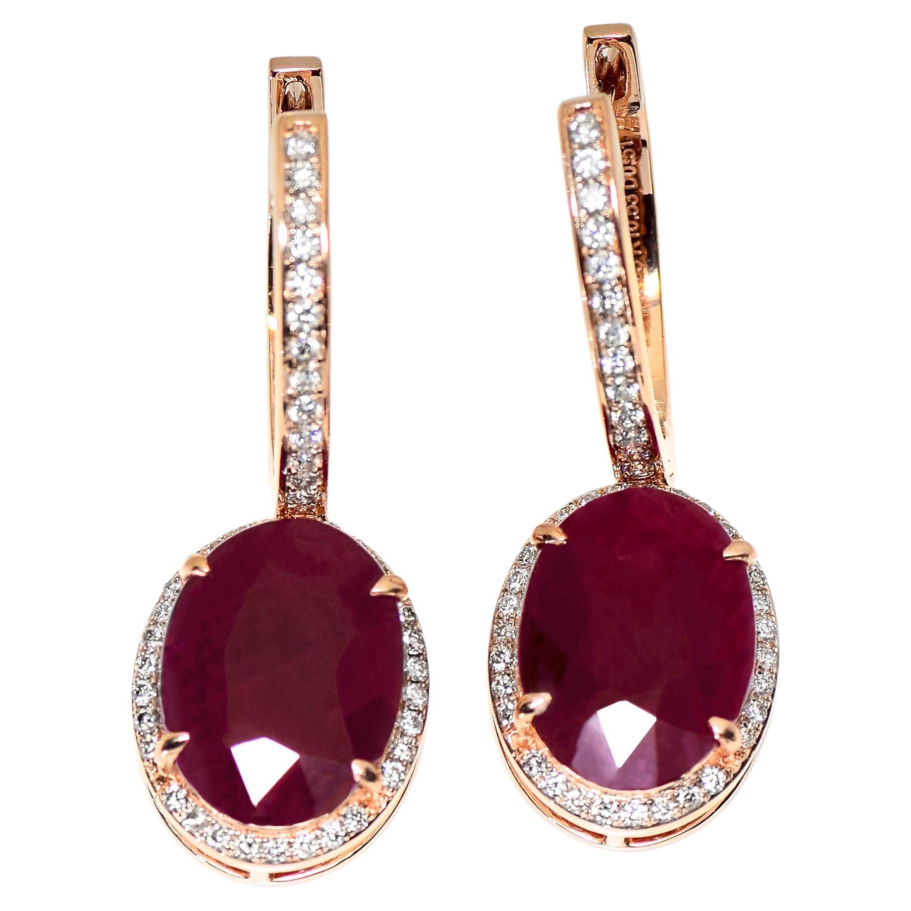 IGI 14K 20.50 Ct Emerald&Diamonds Antique Art Deco Style Hook Earrings For Sale at 1stDibs