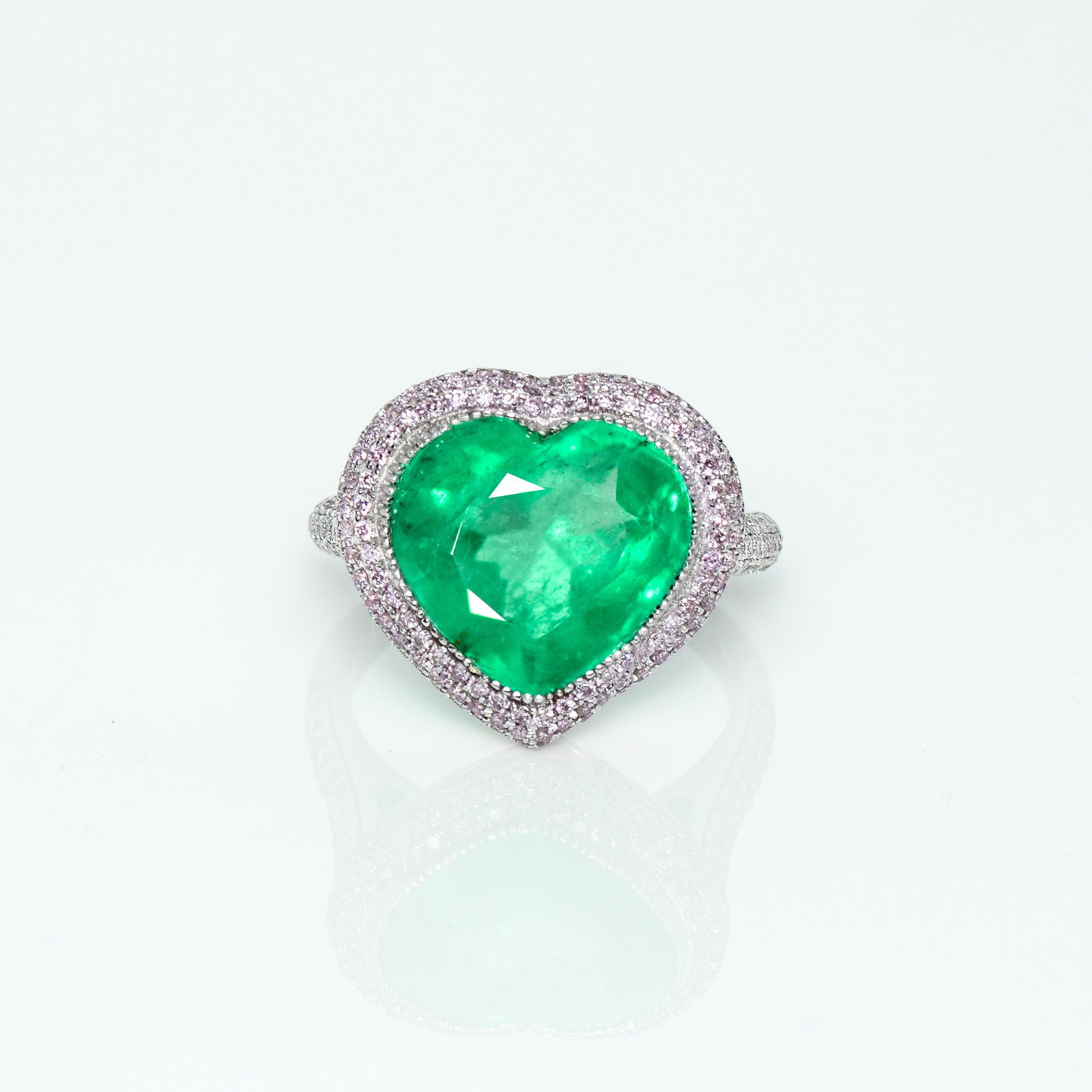 *NRP*IGI 18K 6.59 Ct Colombia Emerald&Diamonds Antique Art Deco ...