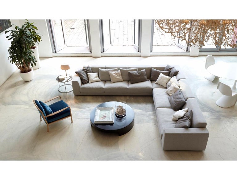 Nube Italia Loom Armchair in Blue Velvet with Wooden Legs by Marco ...