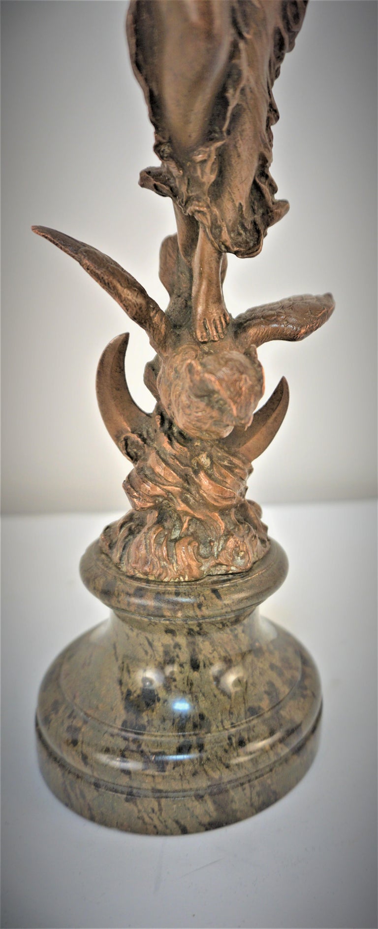 Nude Art Nouveau Bronze Sculpture by Paul Aichele For Sale at 1stDibs