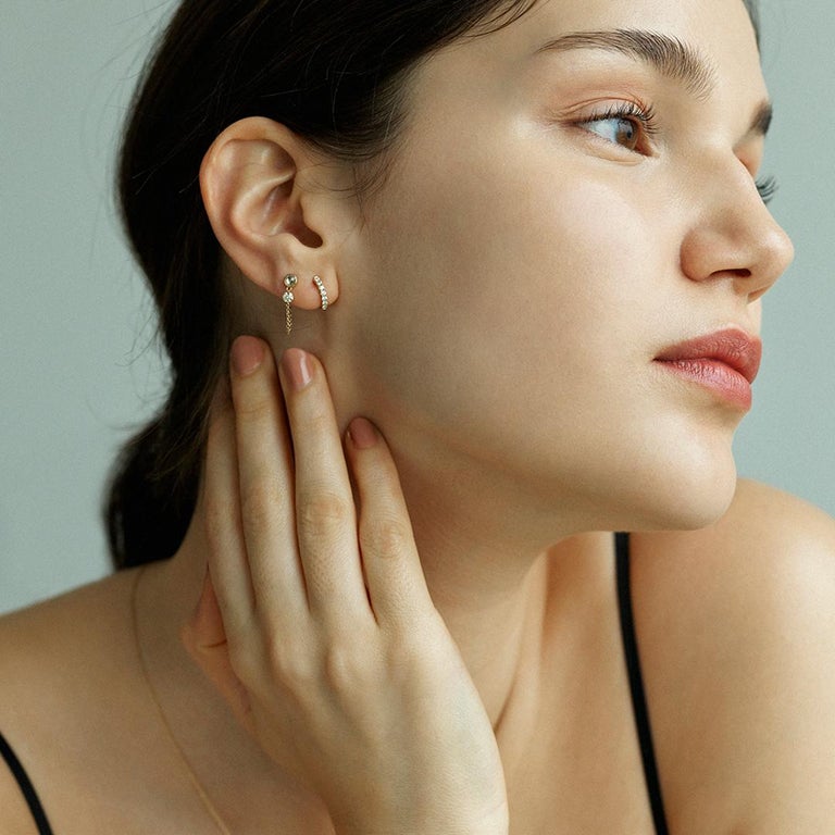 Nude Diamond Chain Ring '0.10carat' For Sale at 1stDibs