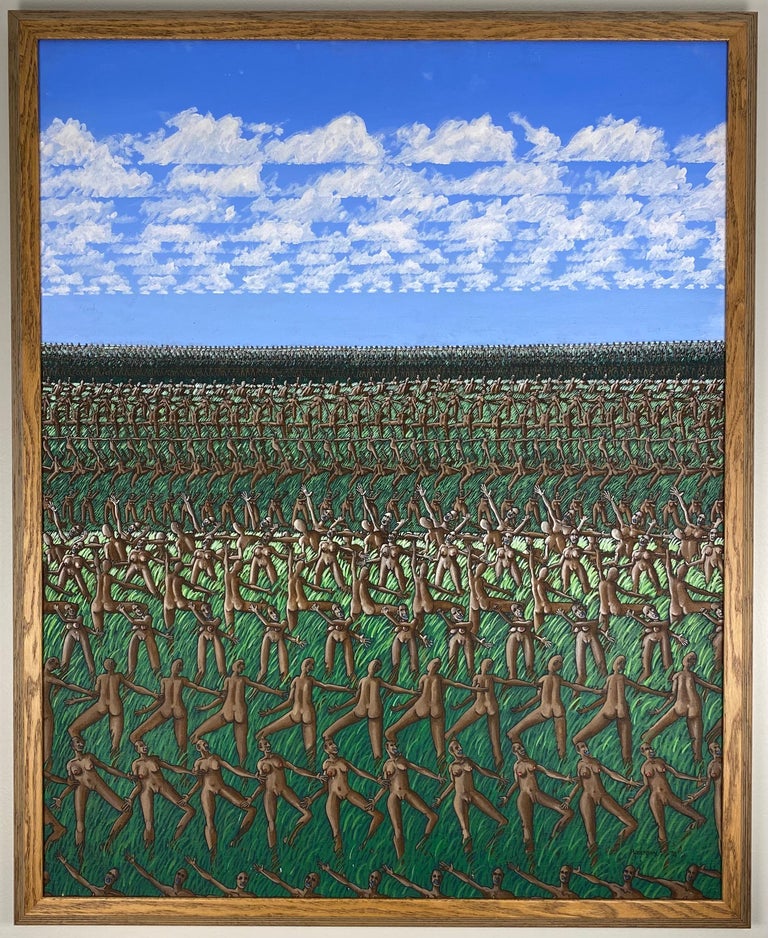 Nudes Erotic Oil on Canvas Painting Signed and Attributed to Mark Rosenthal For Sale at 1stDibs