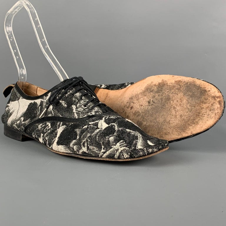 NUMBER (N)INE Size 10 Black White Jacquard Fabric Touch me I'm Sick ...