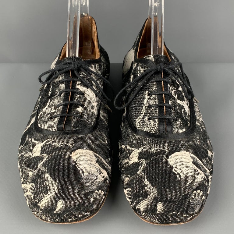 NUMBER (N)INE Size 10 Black White Jacquard Fabric Touch me I'm Sick ...