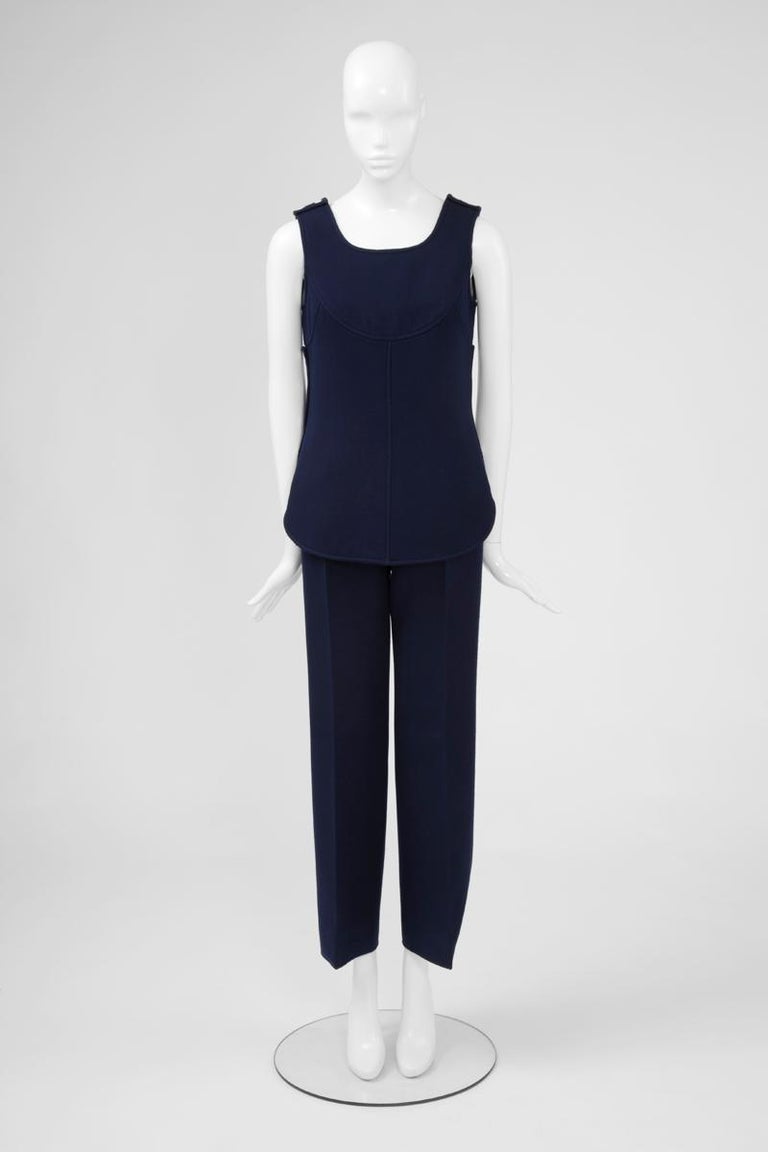 Numbered Courreges Haute Couture Trousers Suit Ensemble For Sale at 1stDibs