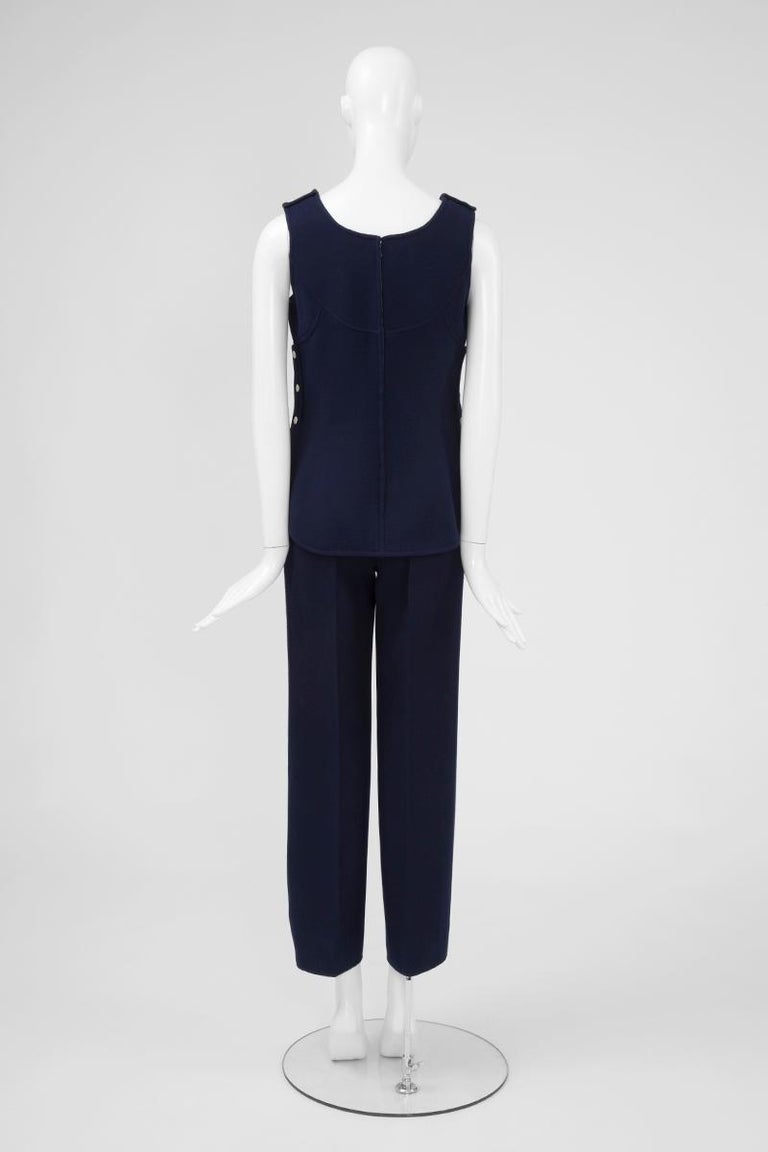 Numbered Courreges Haute Couture Trousers Suit Ensemble For Sale at 1stDibs