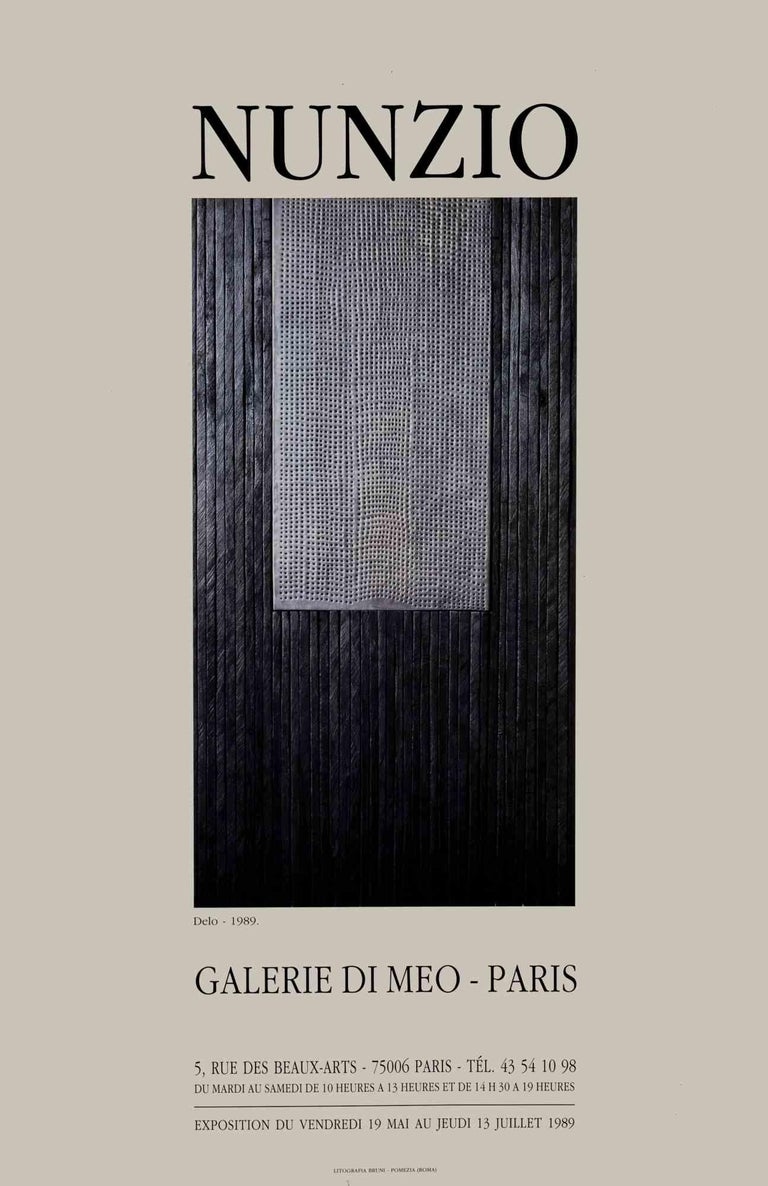 Nunzio Exhibition - Vintage Poster - 1989 For Sale at 1stDibs