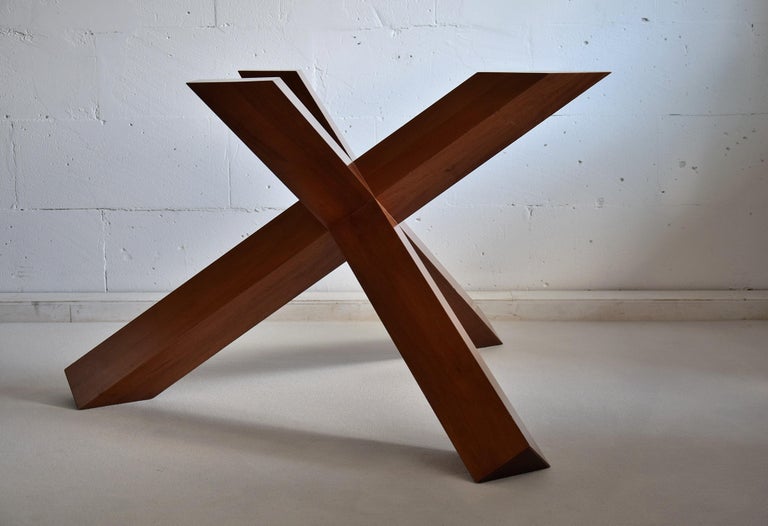 Nutwood and Glass Dining Table La Rotonda by Mario Bellini for Cassina ...