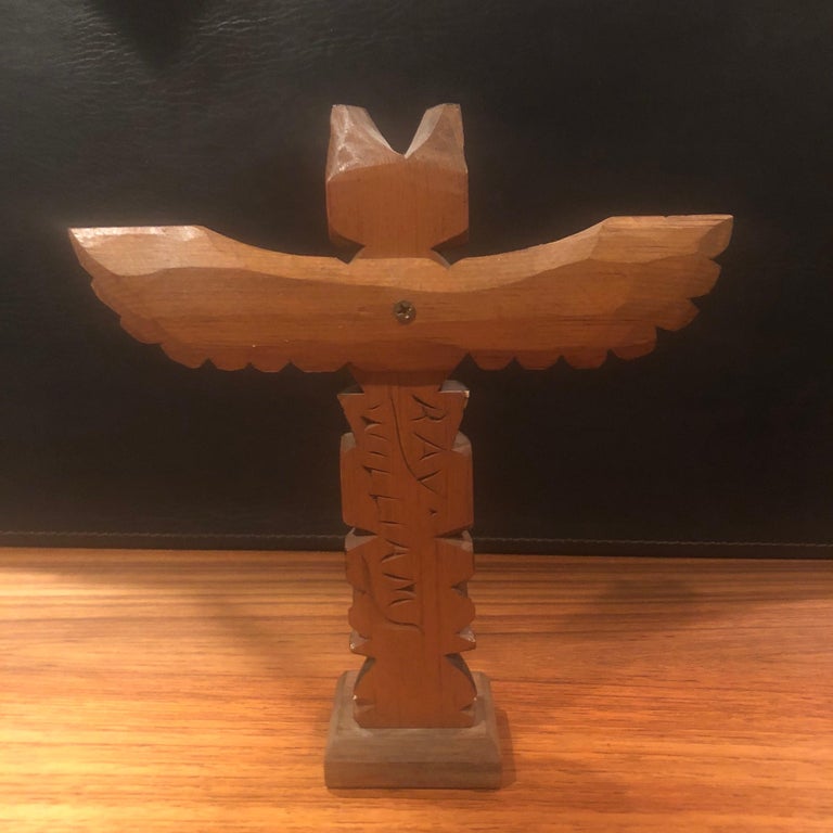 Nuu-chah-nulth Northwest Coast Hand Carved Wood TOTEM Pole by Ray ...