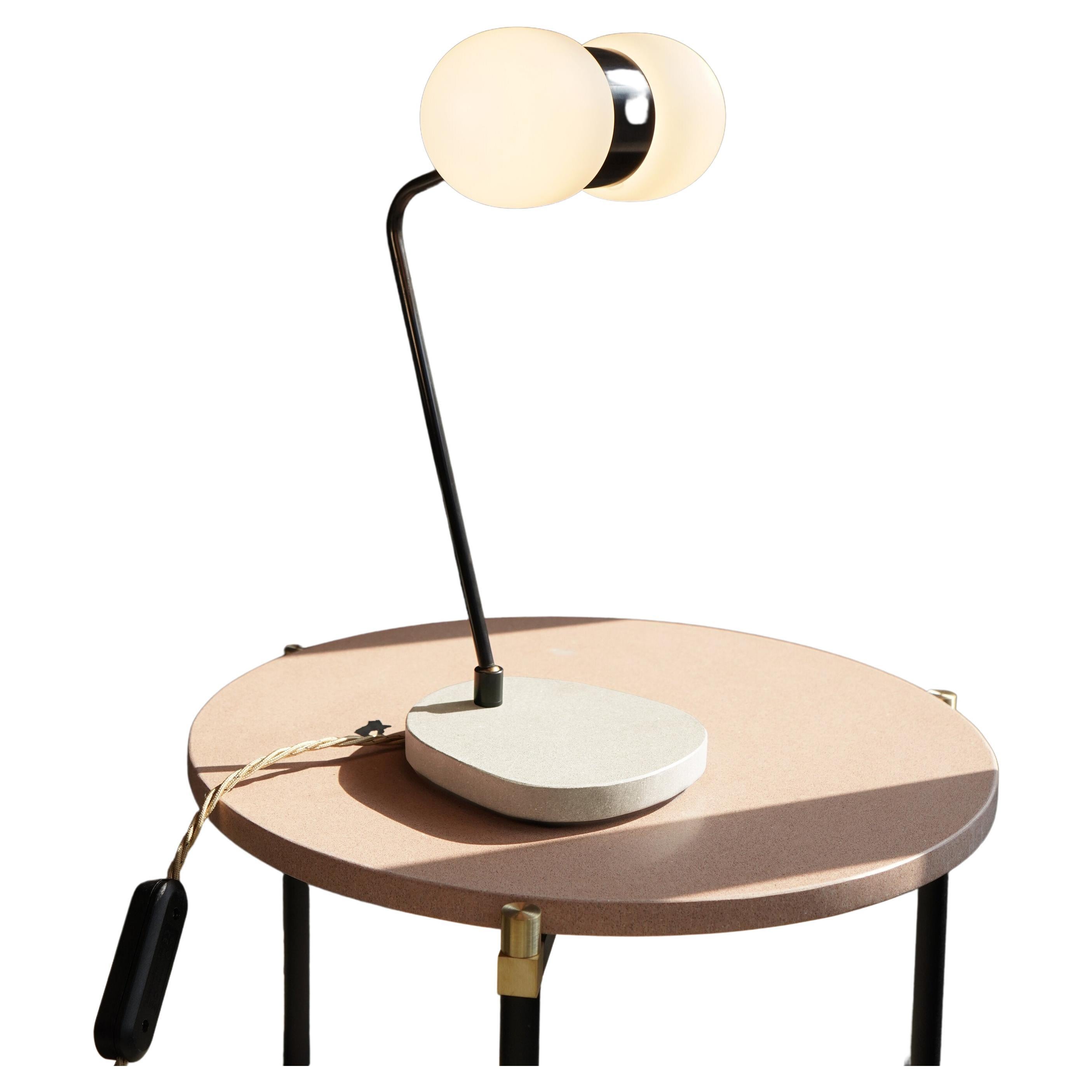 Double White Loukoum Table Lamp by Christophe Côme For Sale at 1stDibs