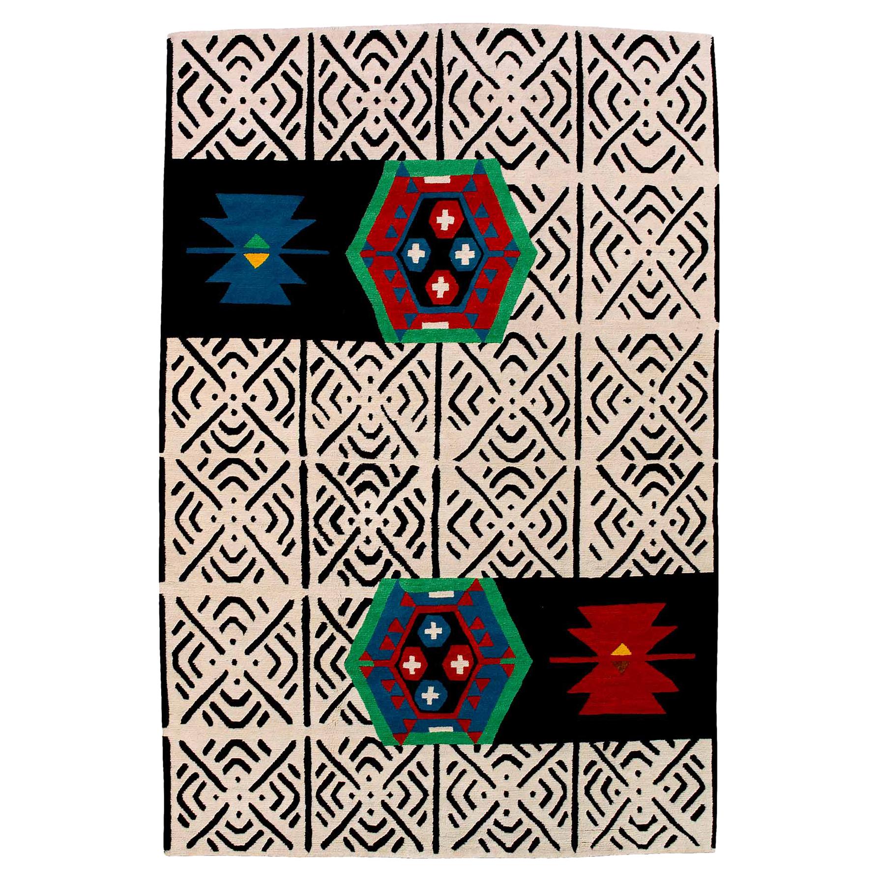 NV4 Woollen Carpet by Nanda Vigo for Post Design Collection/Memphis For ...