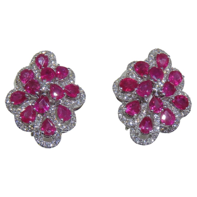 NWT 17, 579 18KT Fancy Large Glittering Rare Fancy Colorful Ruby ...