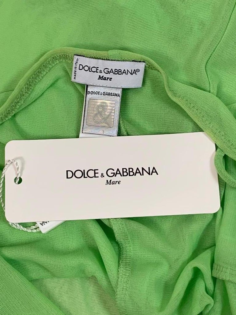 NWT 1990's Dolce and Gabbana Sheer Green Mesh Bodycon Dress at 1stDibs ...