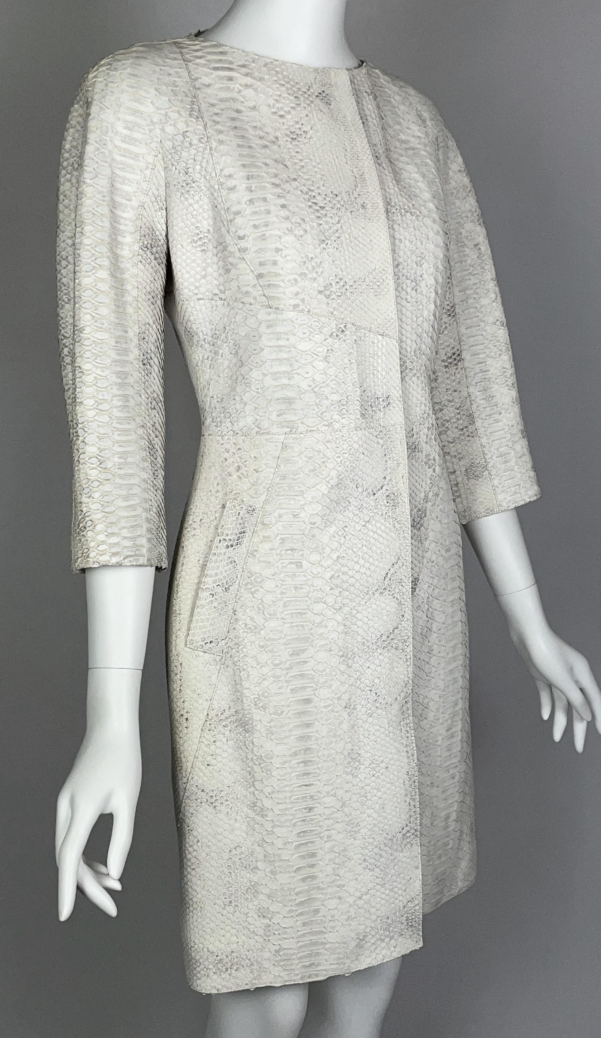 NWT 2007 Christian Dior by John Galliano Python 60's MOD Style Dress Jacket For Sale at 1stDibs